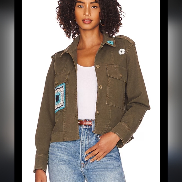 Rails | Jackets & Coats | Nwt Rails Tuli Olive Denim Embroidered ...